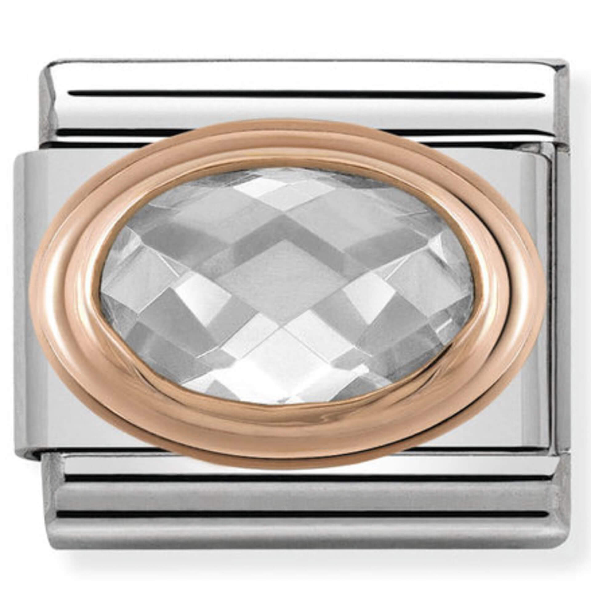 Nomination Rose Gold White Oval - Christopher George Jewellers