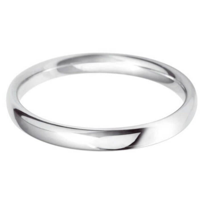 Platinum 2.5mm Classic Court Wedding Band - Christopher George Jewellers