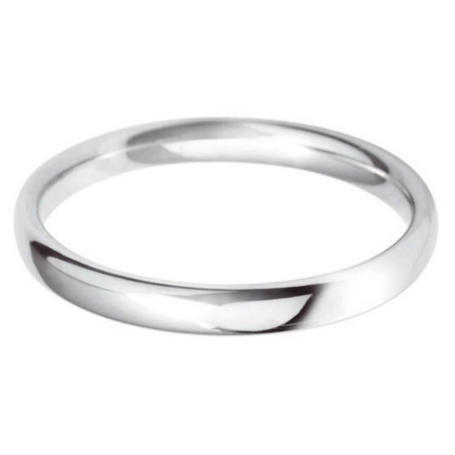 Platinum 2.5mm Classic Court Wedding Band - Christopher George Jewellers