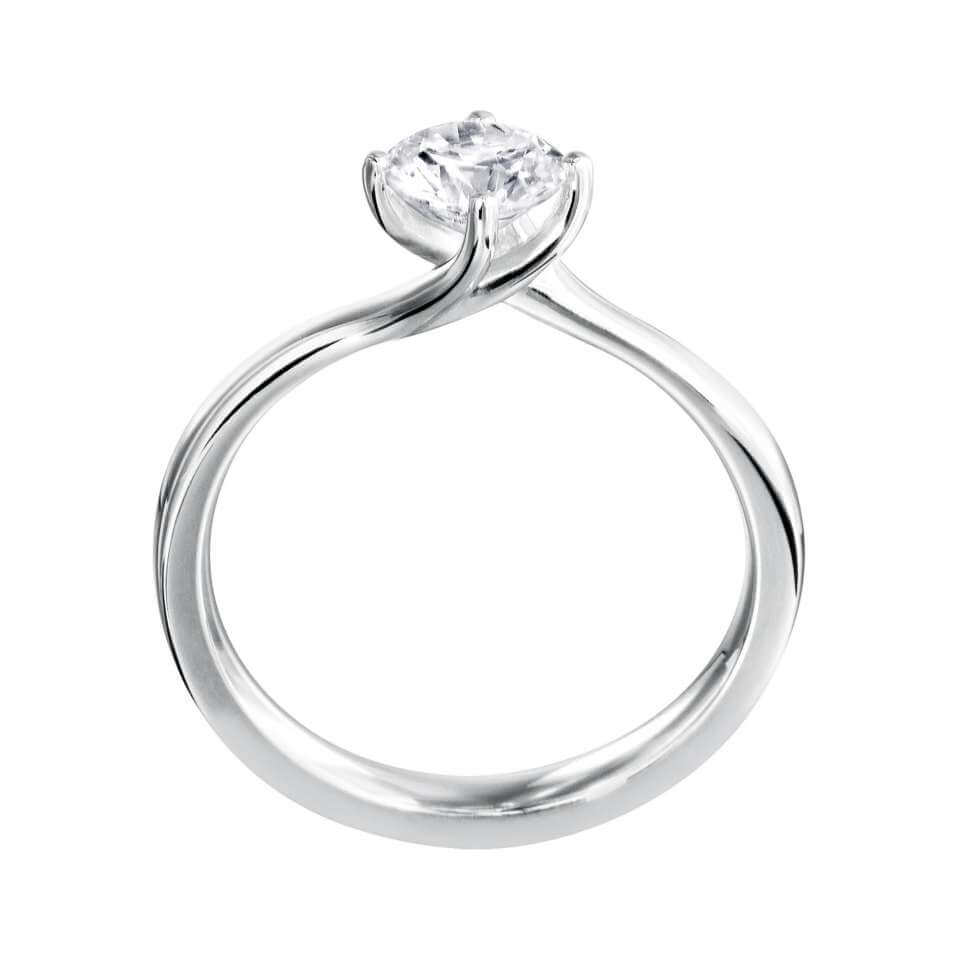 Destiny - Platinum Diamond engagement ring with 0.70ct Round Brilliant ...
