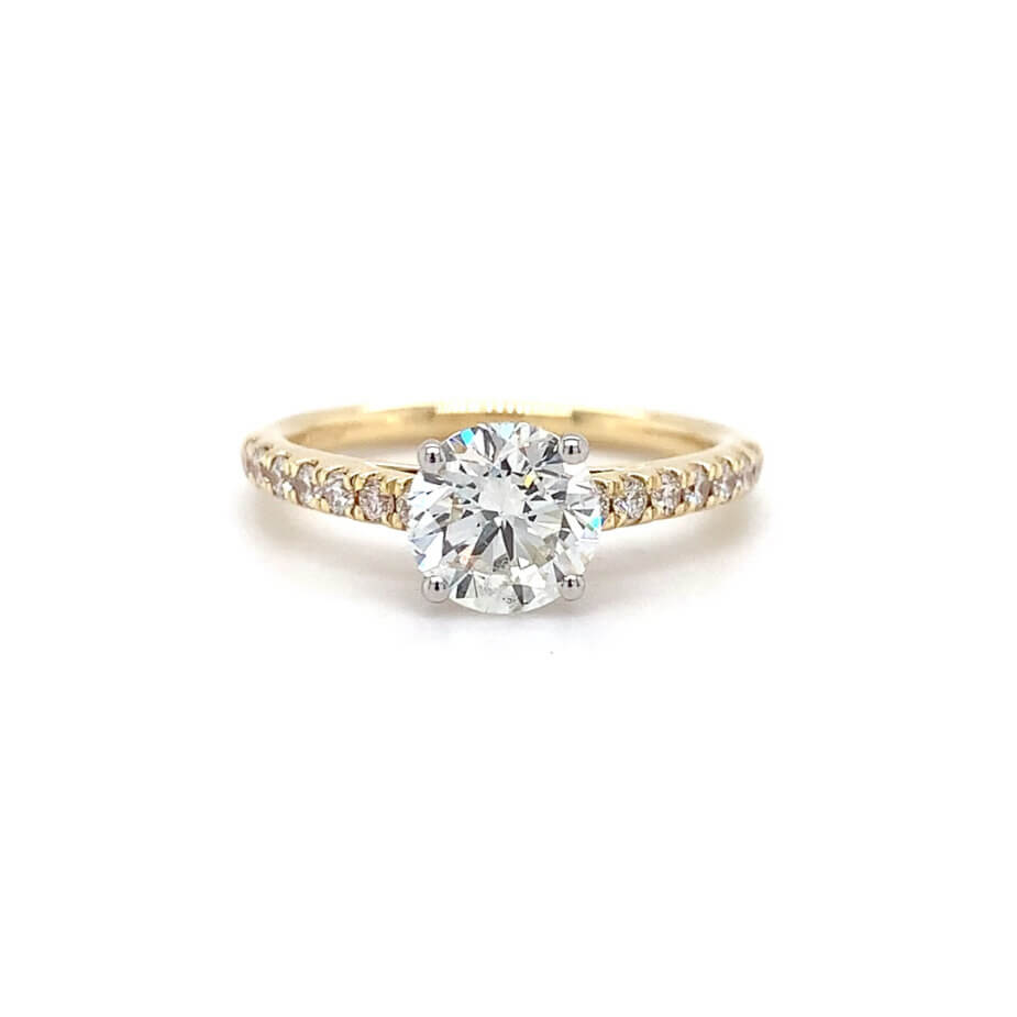 Demure - Platinum Diamond engagement ring with 0.30ct Square Princess ...